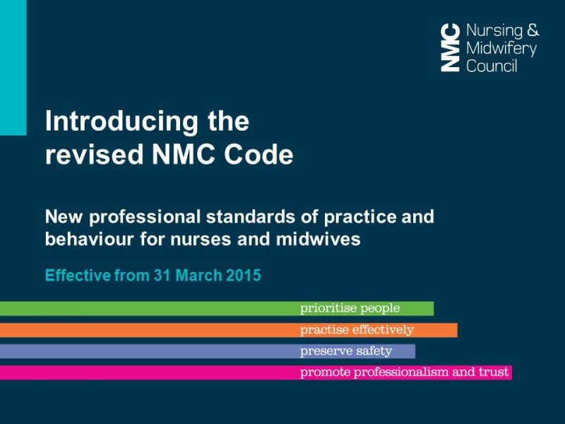 The Nursing And Midwifery Council NMC Code Of Conduct Its Place In